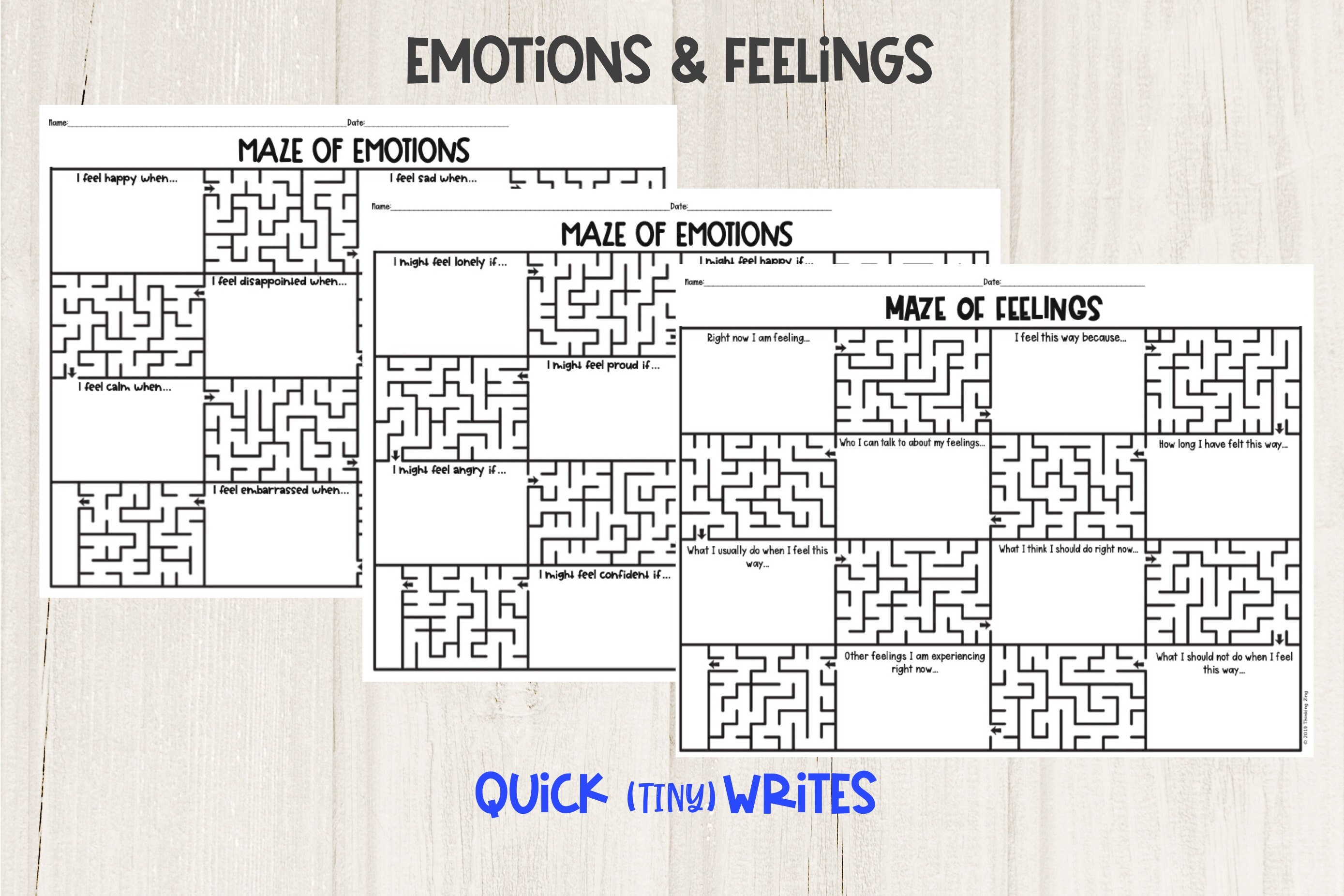 Mindfulness Mazes Emotions and Feelings Activity for Kids - Etsy España