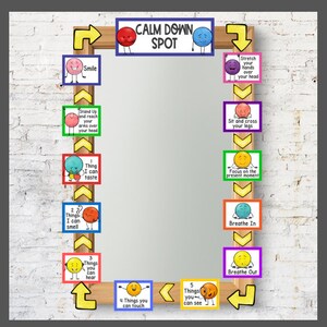 Calm Down Station: Classroom Decor, Grounding Technique Cards (3 PDF ...