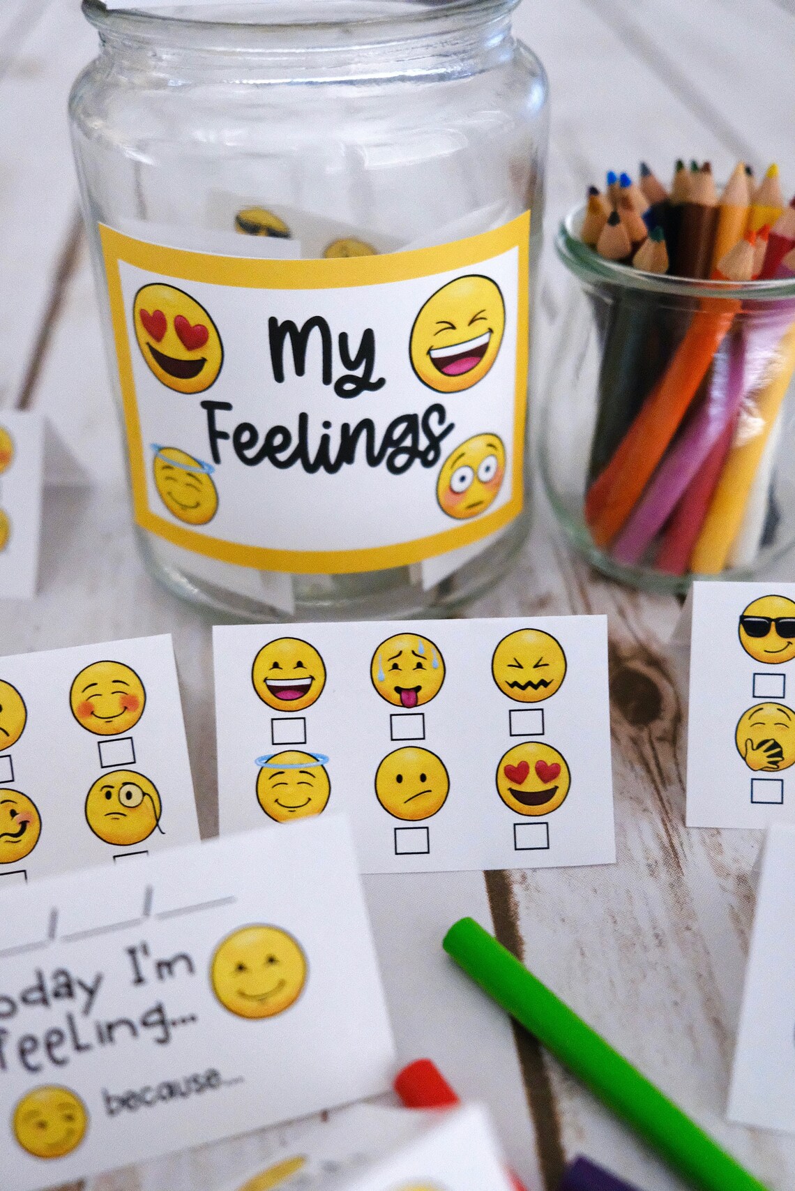 Feelings Jar, Kids Daily Reflection, Feelings Chart, Emotions Chart ...