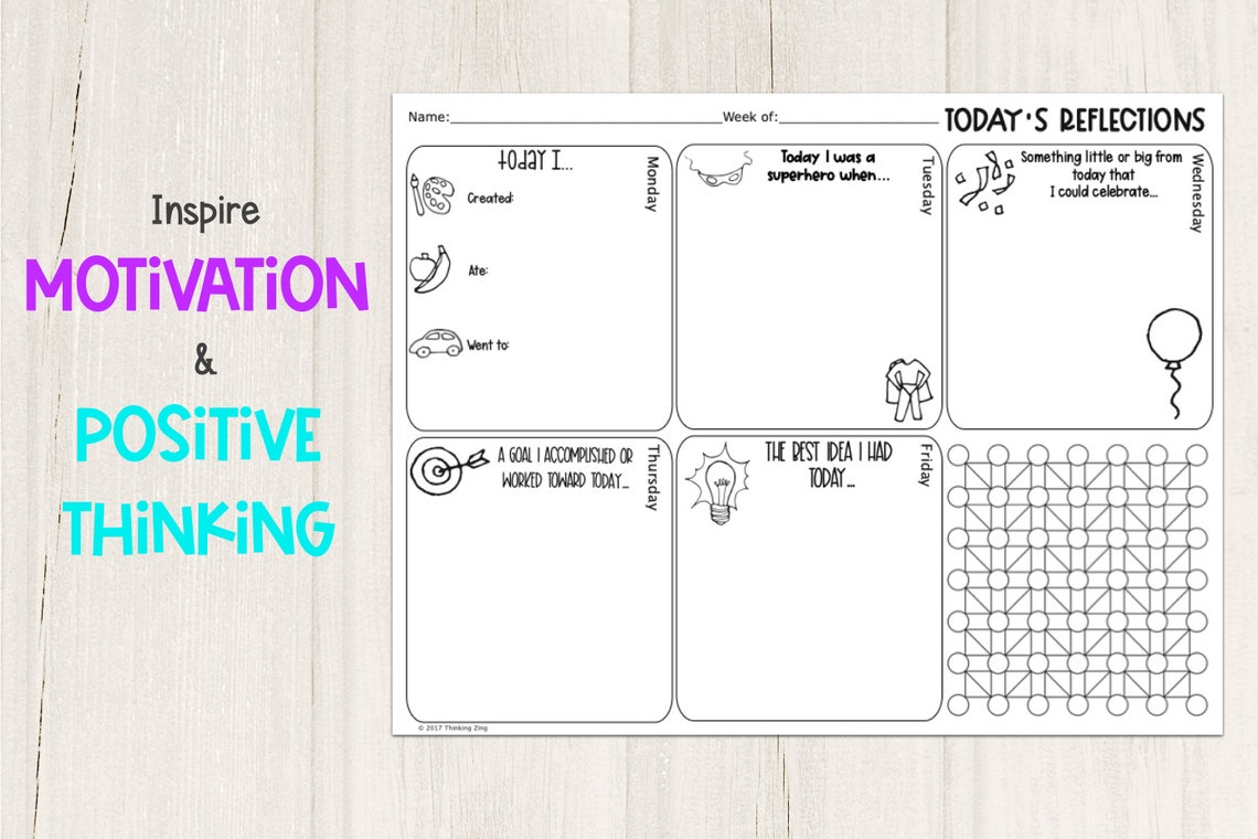 Guided Journal Pages for Kids Student Reflections Journal Prompts for ...
