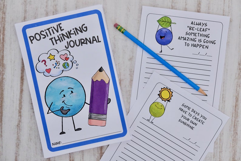 Printable Positive Thinking Journal for Kids Reflection and Mindfulness ...