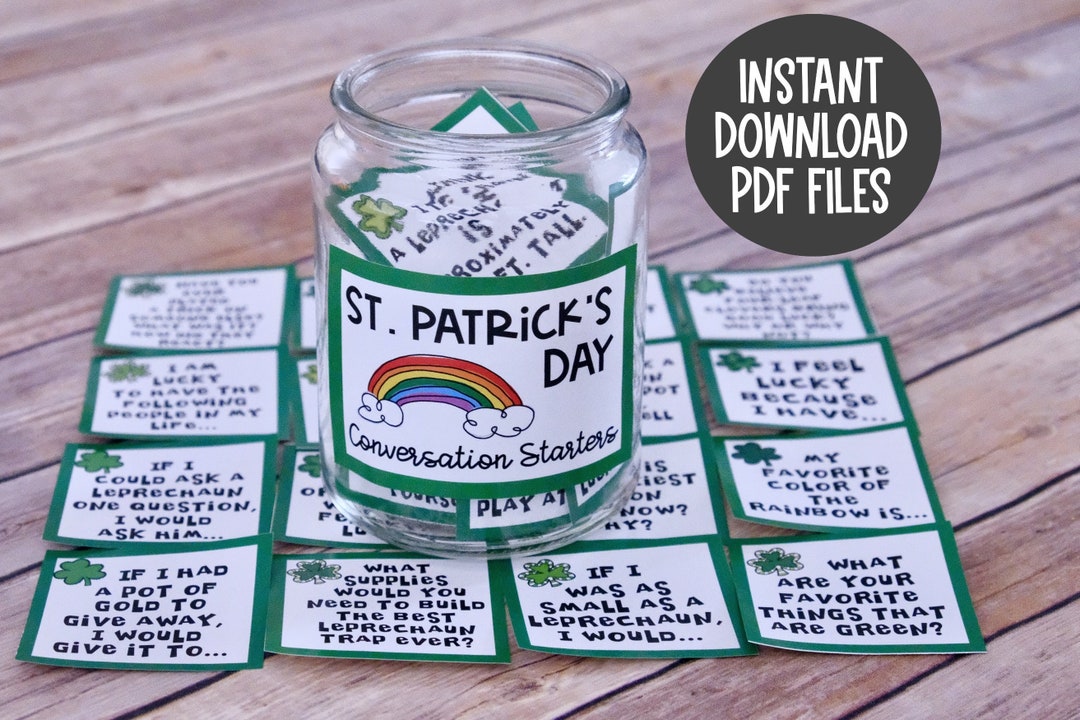 St. Patrick's Day Conversation Starters Printable Instant Download - Etsy