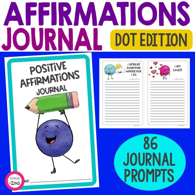 Affirmation Journal for Kids: Mindfulness & Positivity Prompts (digital ...