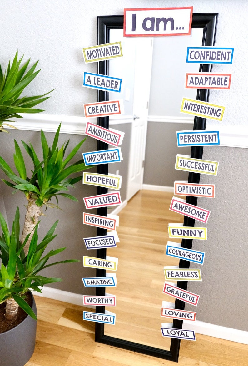 Affirmation Station Mirror: Classroom Decor, Positive Student Messages ...