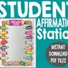 Student Affirmation Station Mirror Classroom Decor Student Affirmations ...