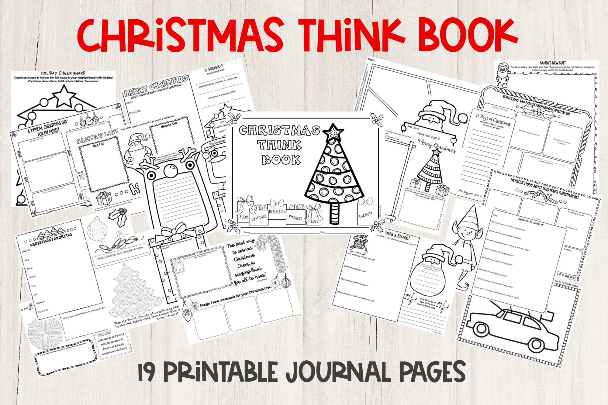 Christmas Journal for Kids Printable Activity Pages for - Etsy 日本