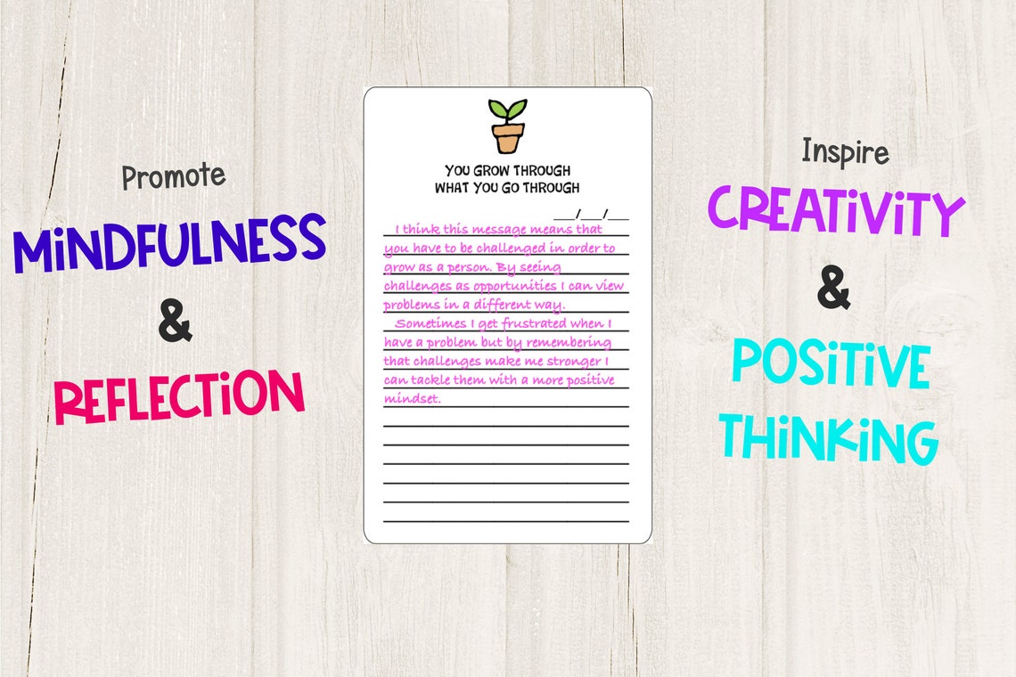 Positive Thinking Journaling Pages for Kids - Reflection and ...