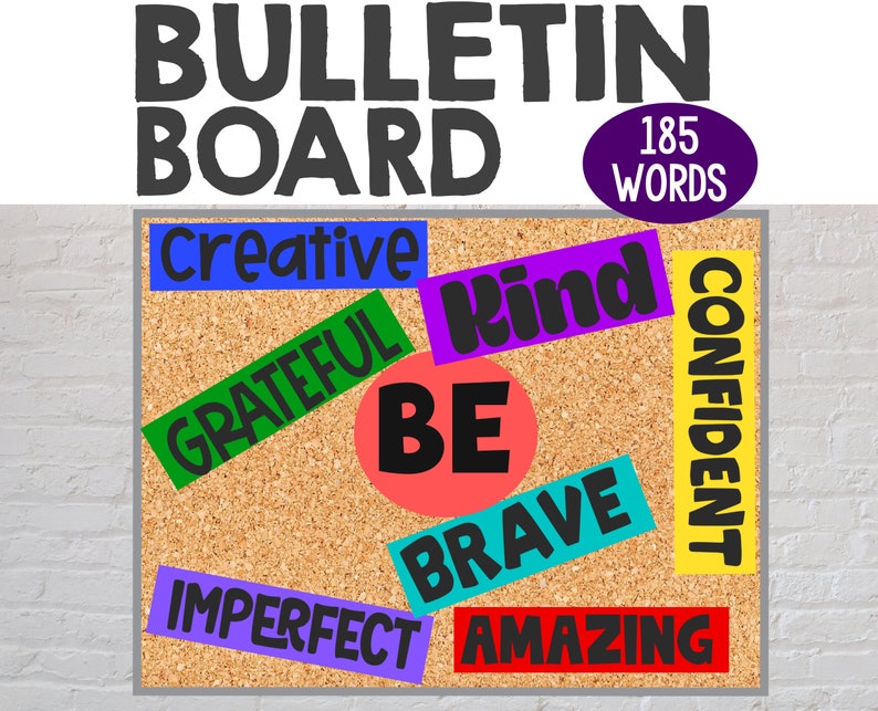 Inspirational 'be' Bulletin Board Kit: Classroom Decor (PDF) - Etsy
