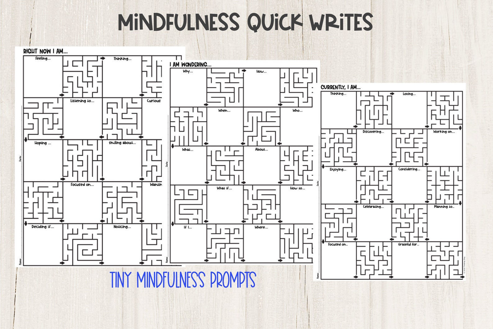 Mindfulness Mazes, Emotions and Feelings Activity for Kids, Calm Down ...