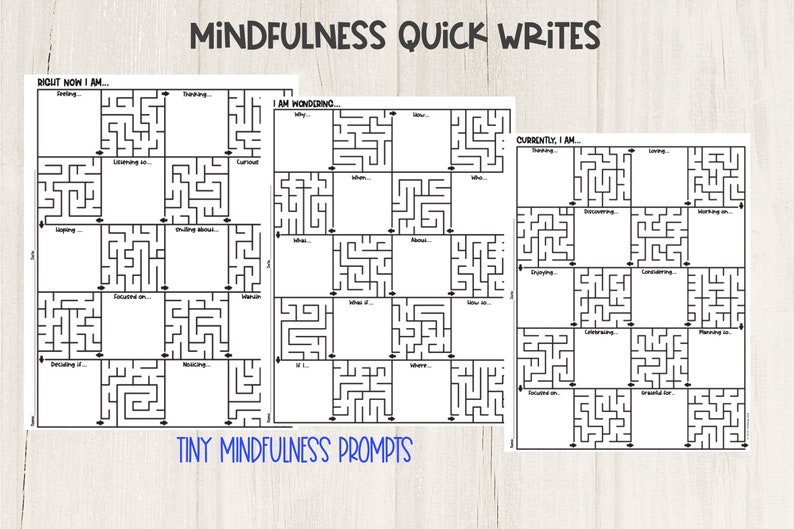 Mindfulness Mazes, Emotions and Feelings Activity for Kids, Calm Down ...