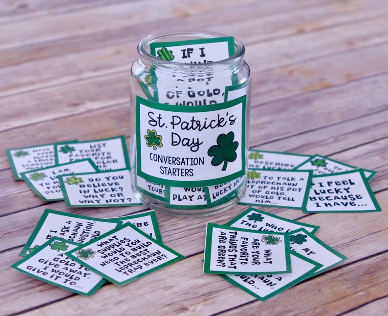 St. Patrick's Day Conversation Starters - Printable Instant Download - Etsy