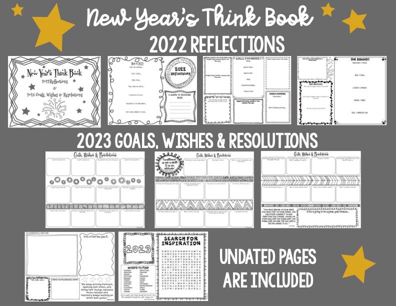 Printable New Year's Journal for Kids Guided Activity Pages for ...