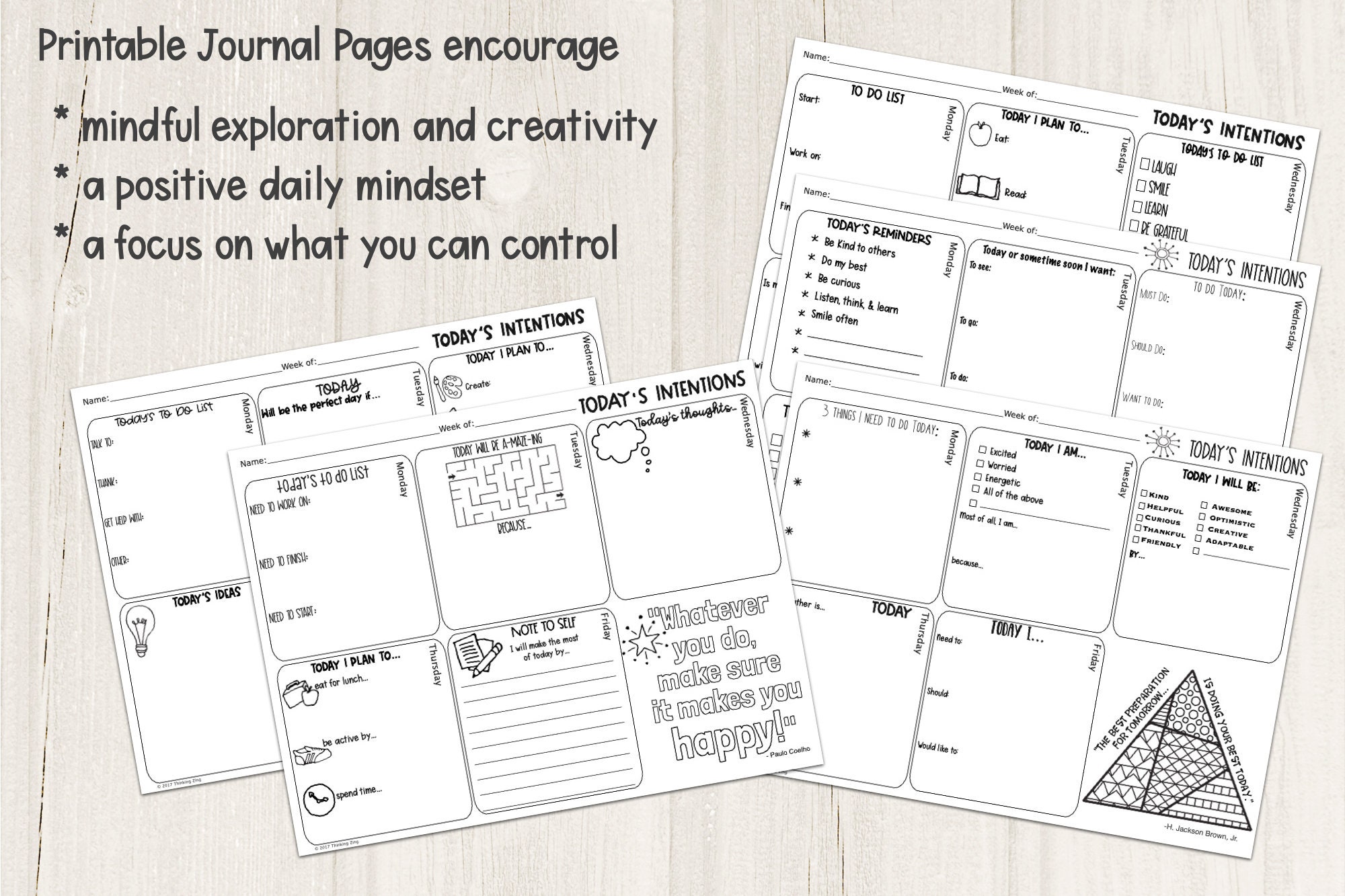 Reflection Journal, Daily Intentions, Mindfulness Journal, Kids ...