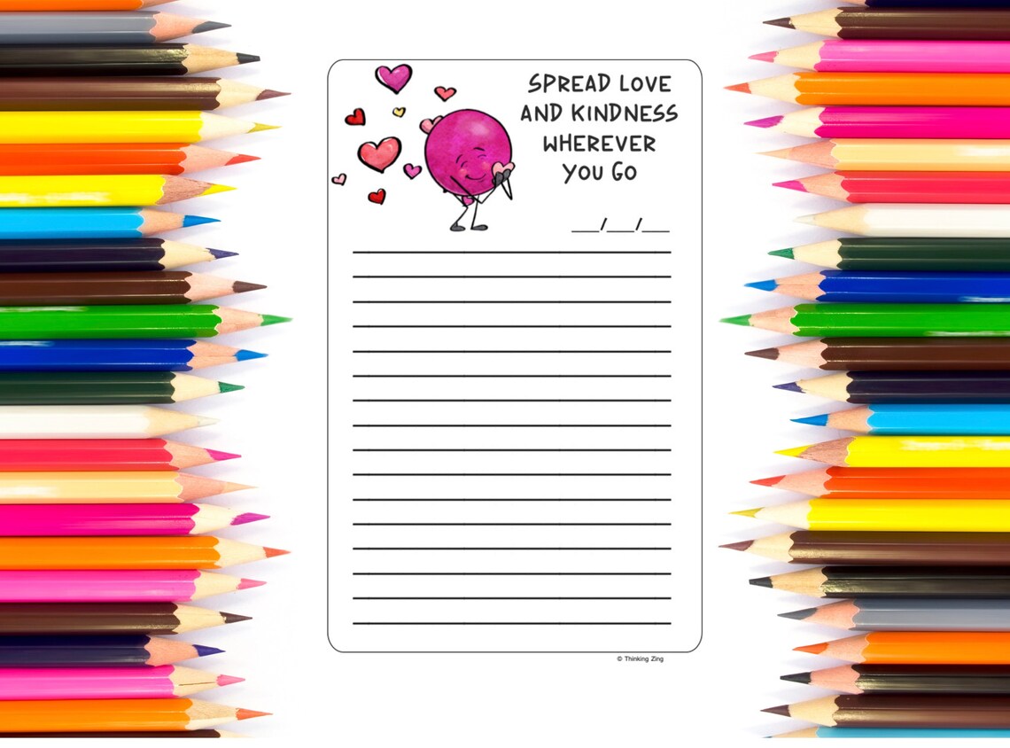 Printable Positive Thinking Journal for Kids Reflection and Mindfulness ...