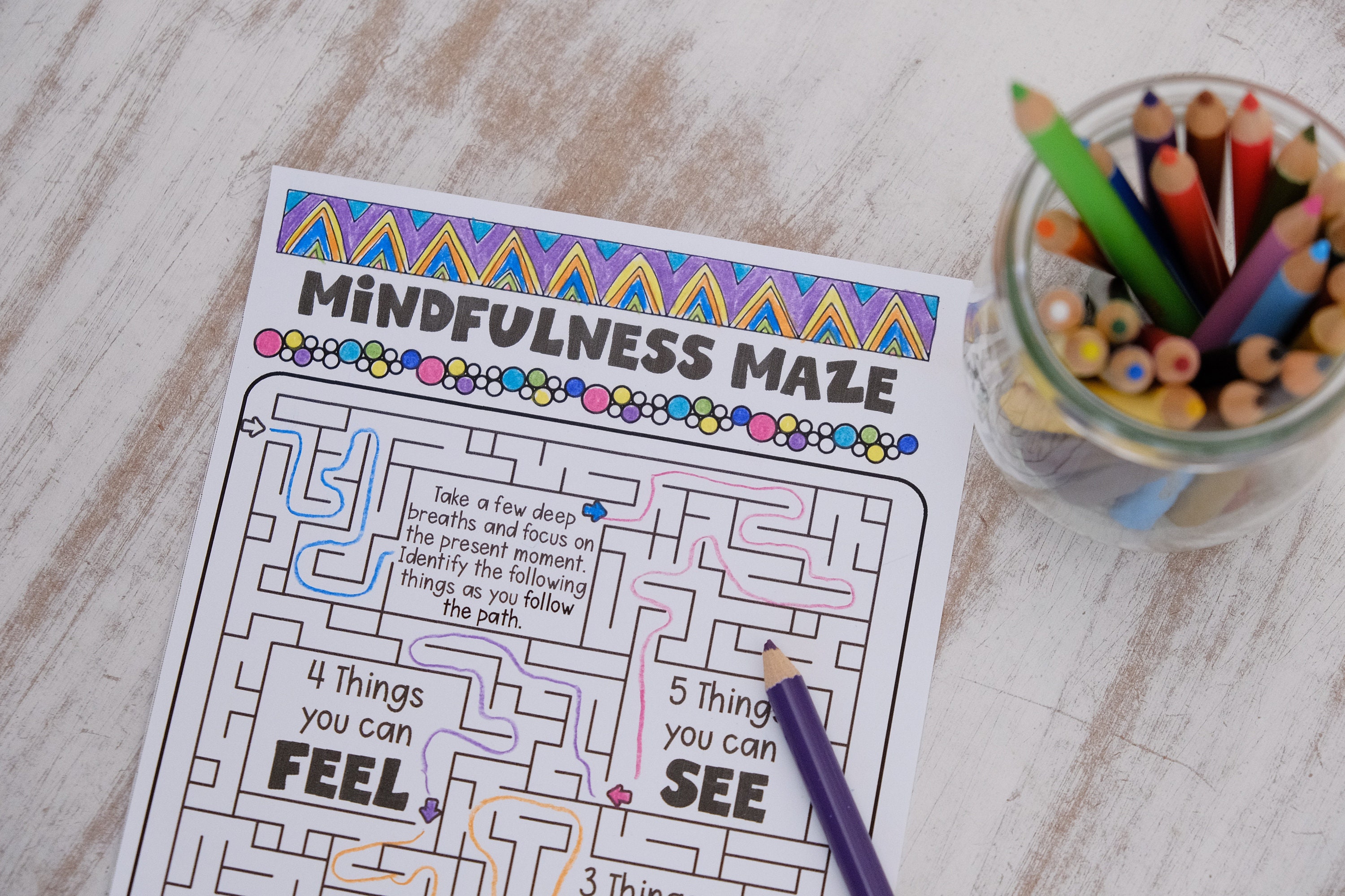 Mindfulness Mazes Emotions and Feelings Activity for Kids | Etsy España