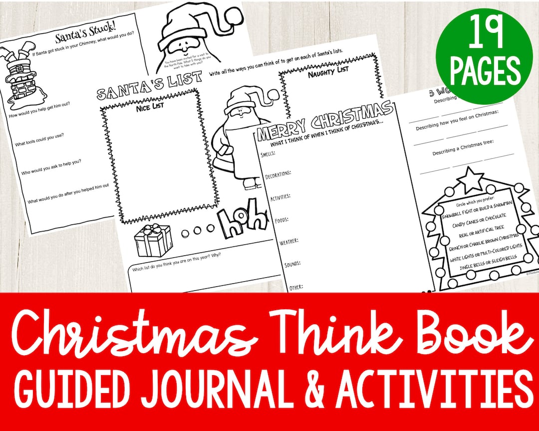 Christmas Journal for Kids Printable Activity Pages for Inspiring ...