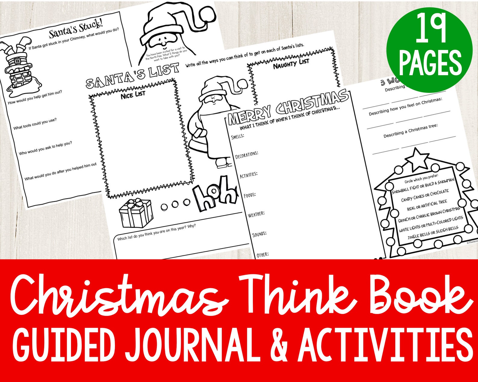 Christmas Journal for Kids Printable Activity Pages for Inspiring ...