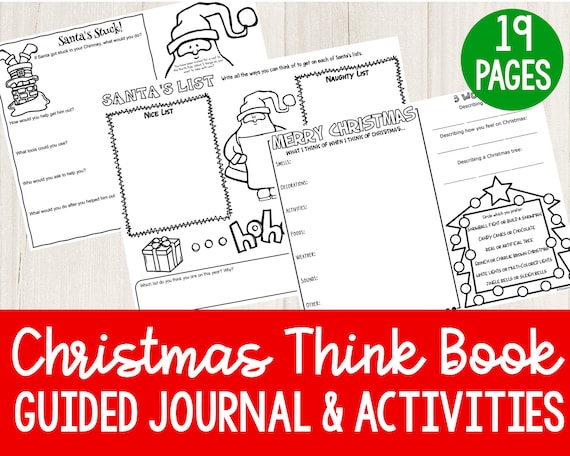 Christmas Journal for Kids Printable Activity Pages for | Etsy