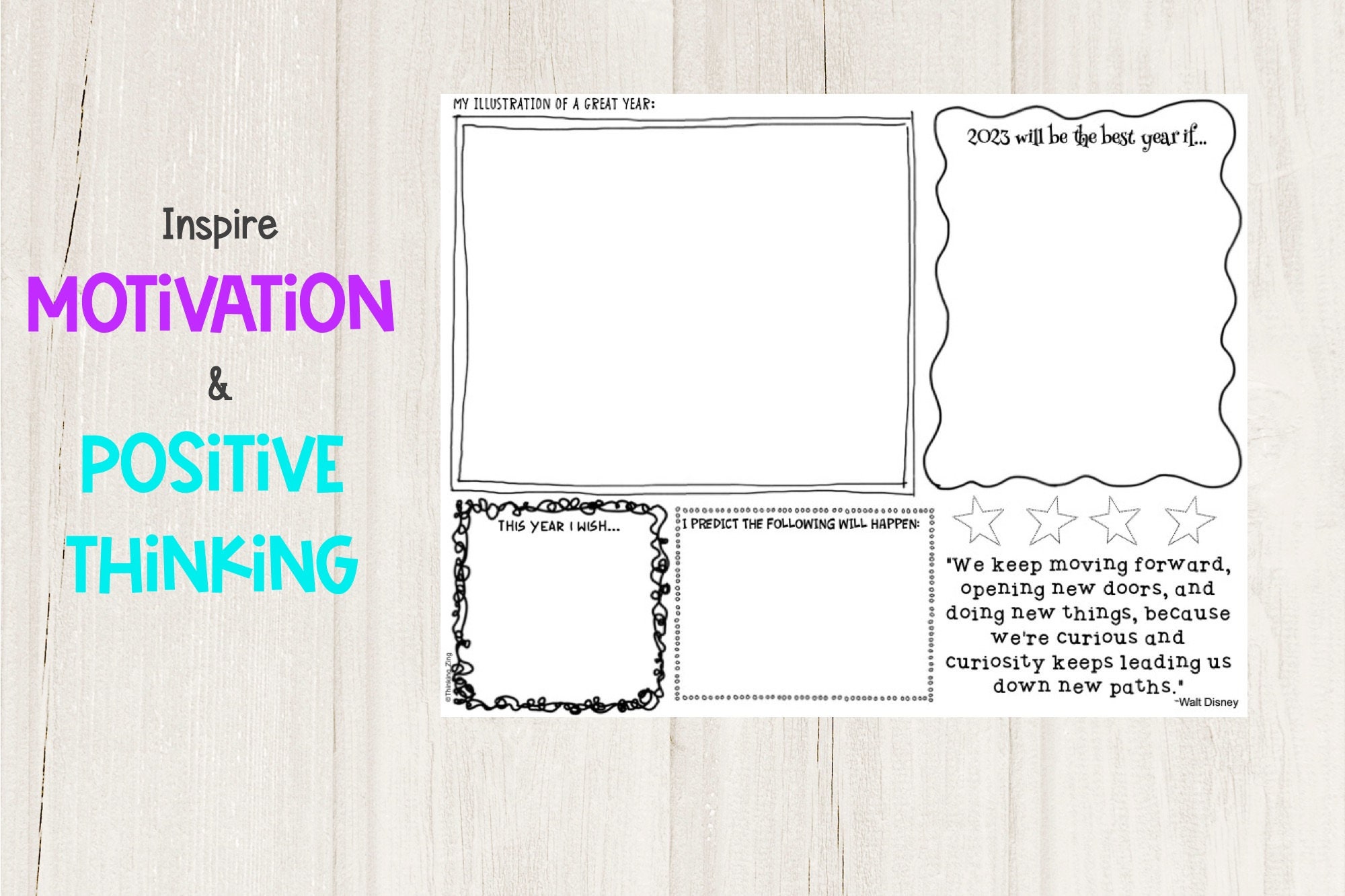 Printable New Year's Journal for Kids Guided Activity Pages for ...