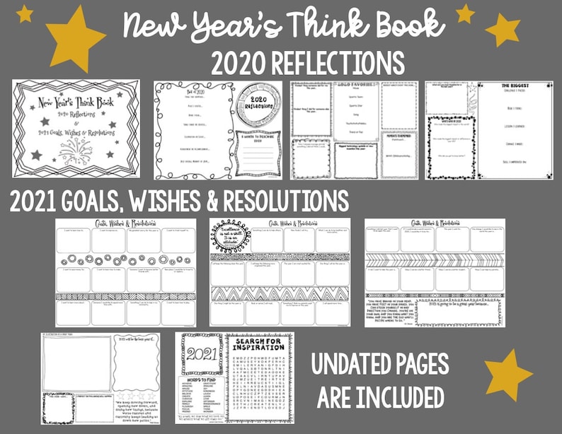 Printable New Year's Journal for Kids Guided Activity | Etsy