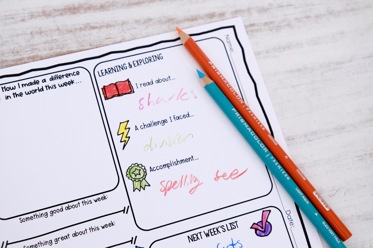 Weekly Learning Reflection Sheets - Weekly Exit Tickets - Mindfulness ...