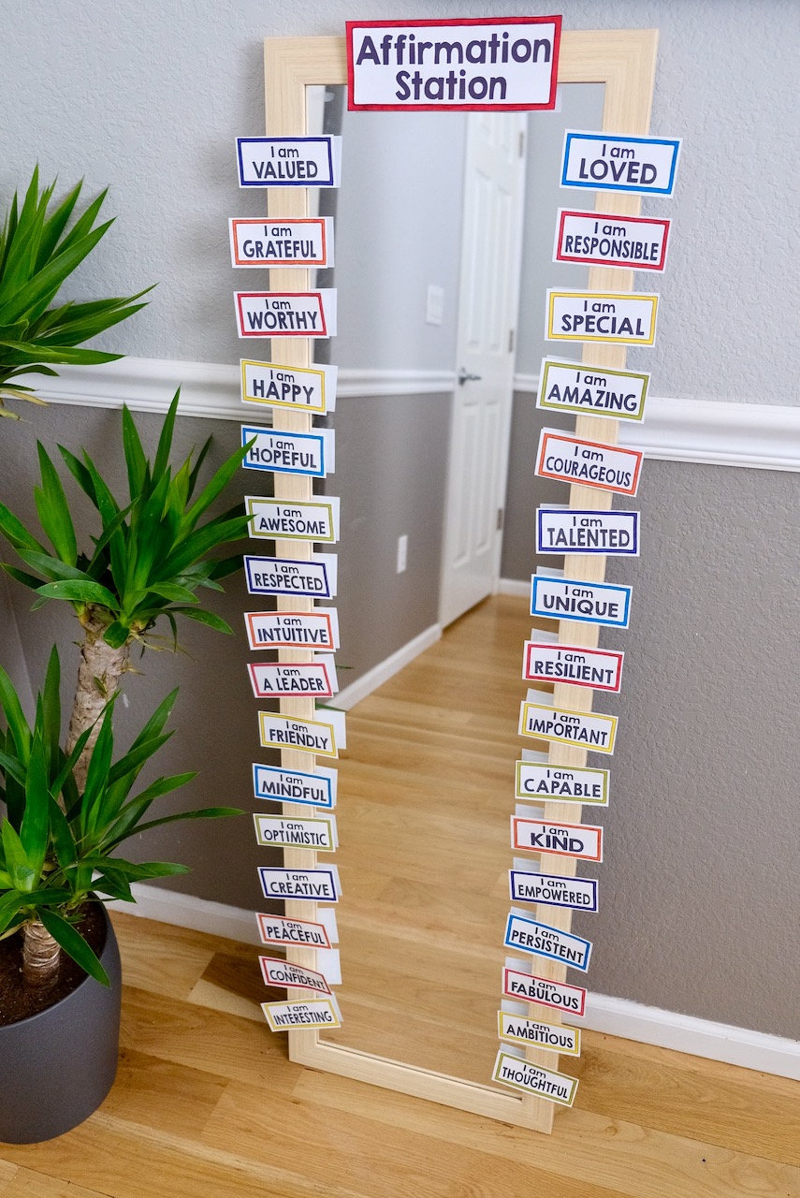 Affirmation Station Mirror: Classroom Decor, Positive Student Messages ...