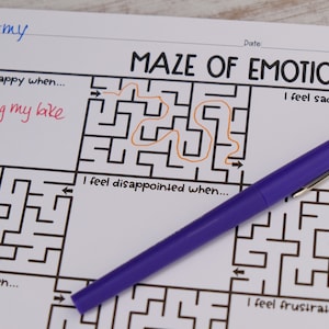 Mindfulness Mazes: Emotions & Feelings Activity (digital Download) - Etsy