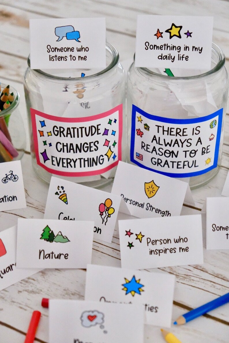 Gratitude Jar Prompts: Printable Family Activity (digital Download) - Etsy