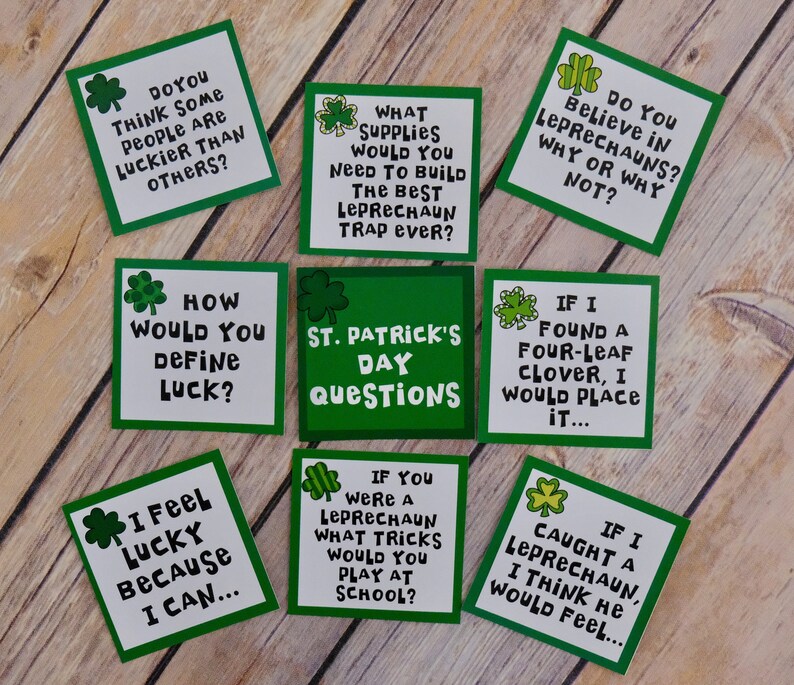 St. Patrick's Day Conversation Starters - Printable Instant Download - Etsy