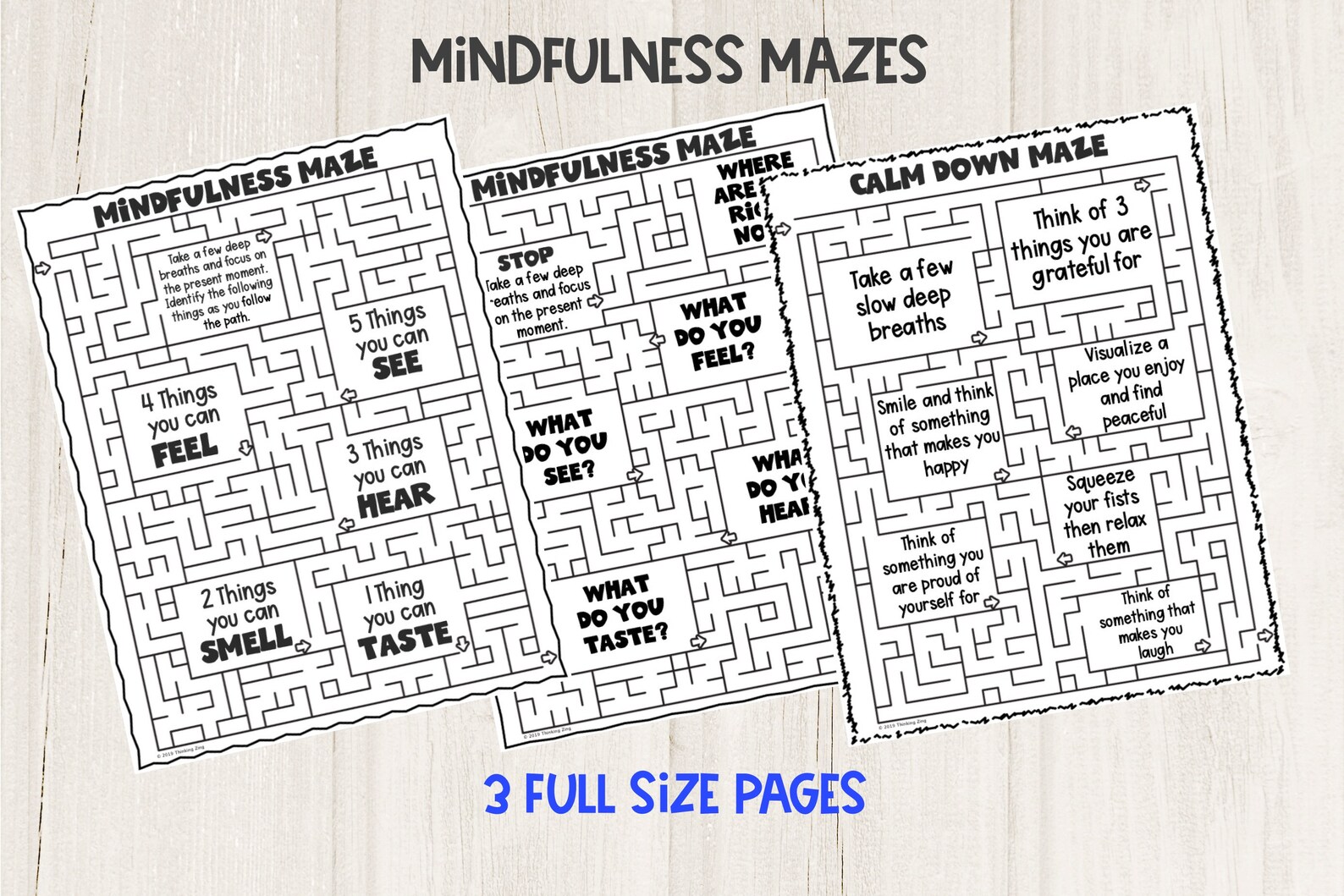 Mindfulness Mazes: Emotions & Feelings Activity (digital Download) - Etsy