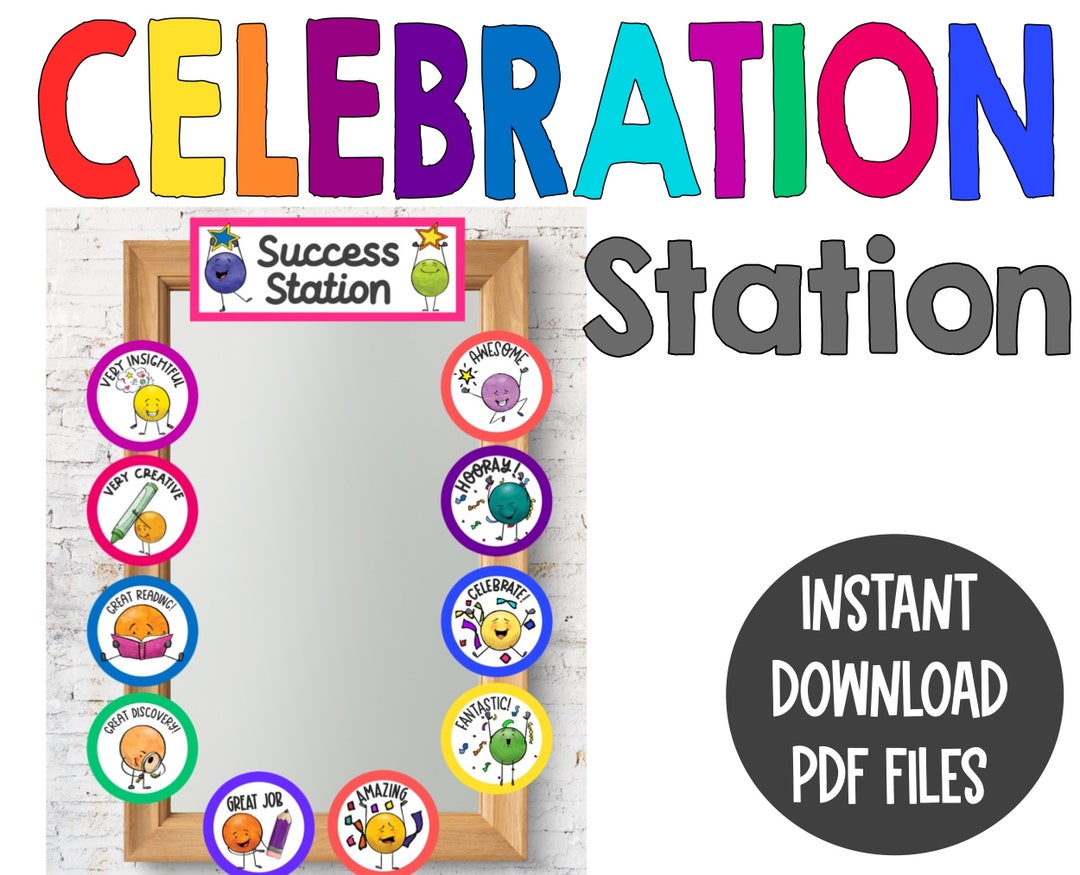 Student Celebration Station Mirror Reward Tags Student Encouragement ...
