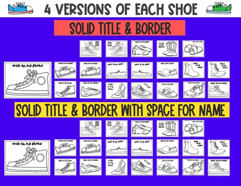 Walk in My Shoes - Self-reflection - Classroom Bulletin Board - Youth ...