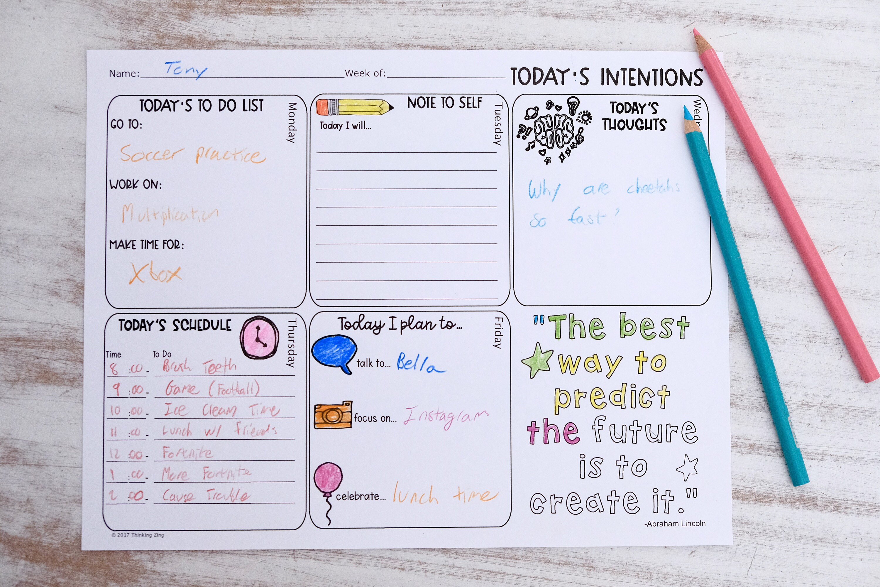 Reflection Journal, Daily Intentions, Mindfulness Journal, Kids ...
