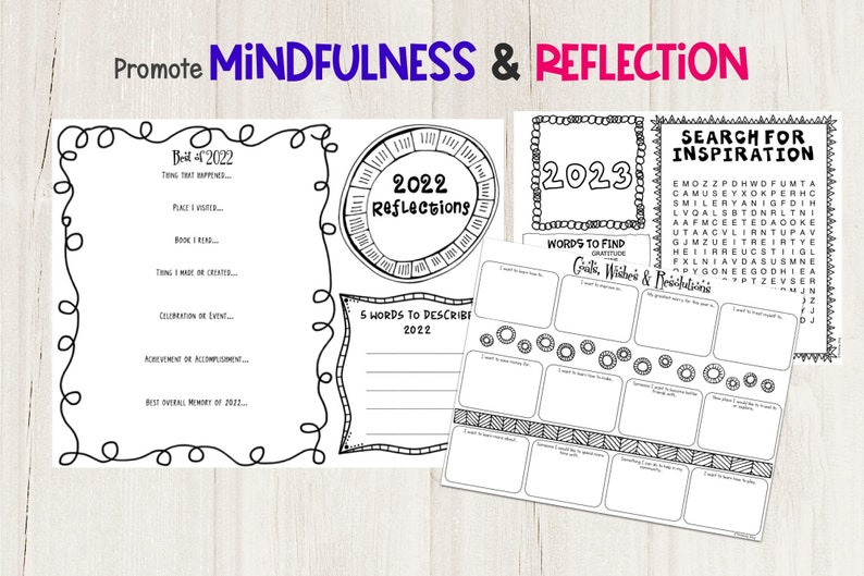 Printable New Year's Journal for Kids Guided Activity Pages for ...
