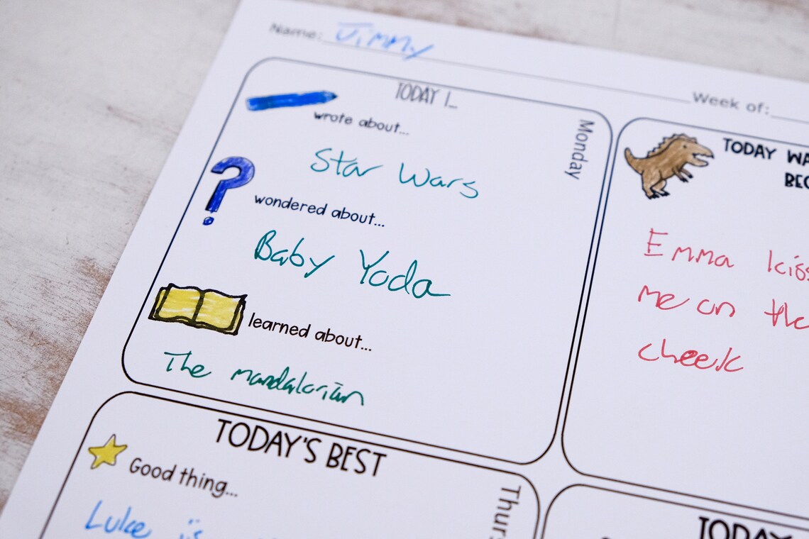 Guided Journal Pages for Kids Student Reflections Journal Prompts for ...