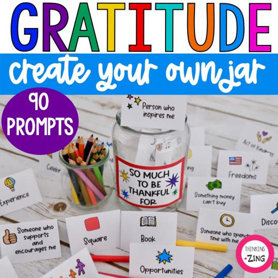 Gratitude Jar Prompts: Printable Family Activity (digital Download) - Etsy