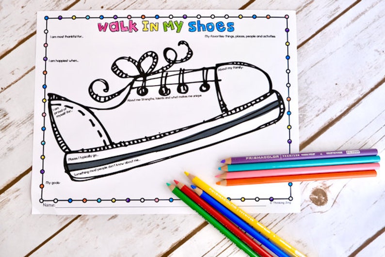 Self-reflection Activity: Walk in My Shoes - Empathy & Kindness (PDF ...