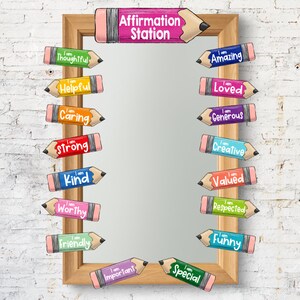 Student Affirmation Station Mirror: Classroom Decor (printable) - Etsy