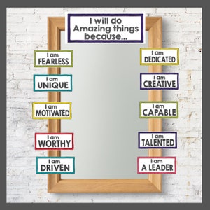 Affirmation Station Mirror: Classroom Decor, Positive Student Messages ...