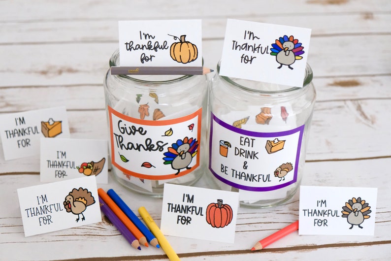 Thanksgiving Family Gratitude Jar - a Printable Make Your Own Jar ...