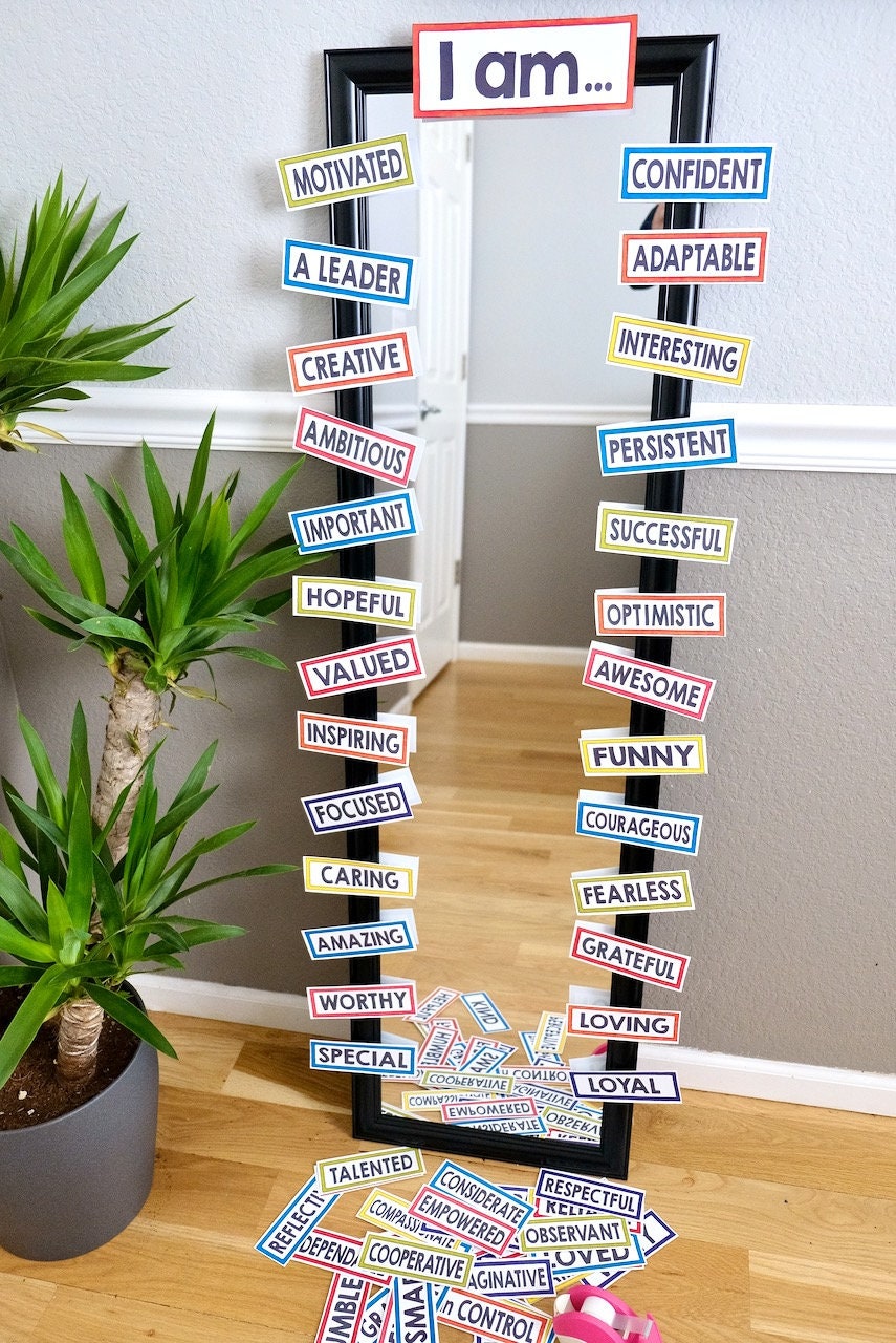 Affirmation Station Mirror: Classroom Decor, Positive Student Messages ...