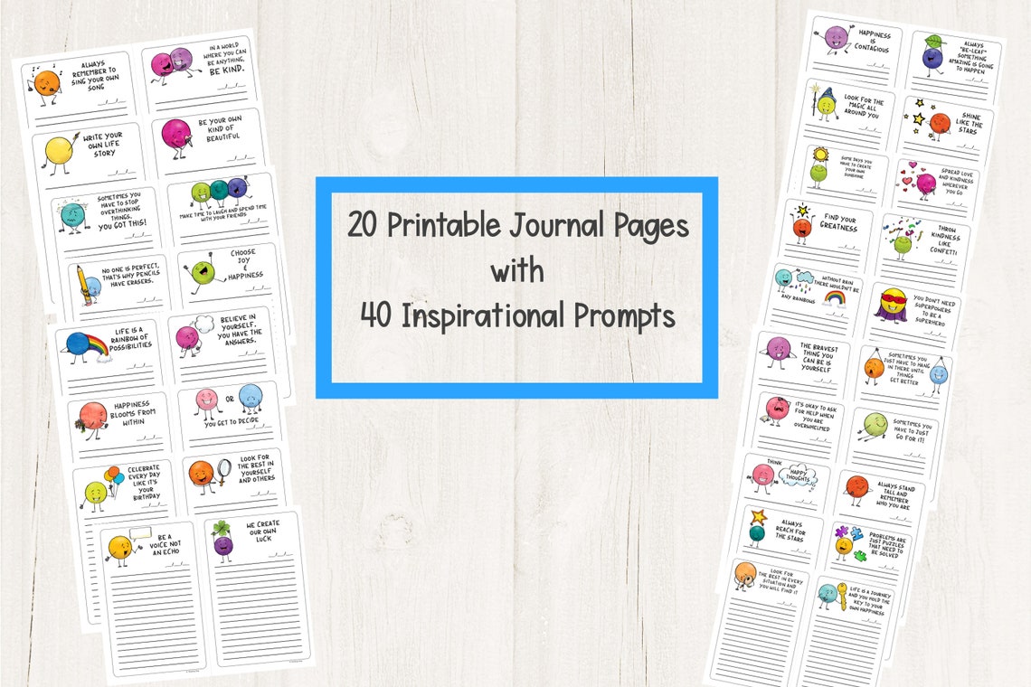 Printable Positive Thinking Journal for Kids Reflection and - Etsy