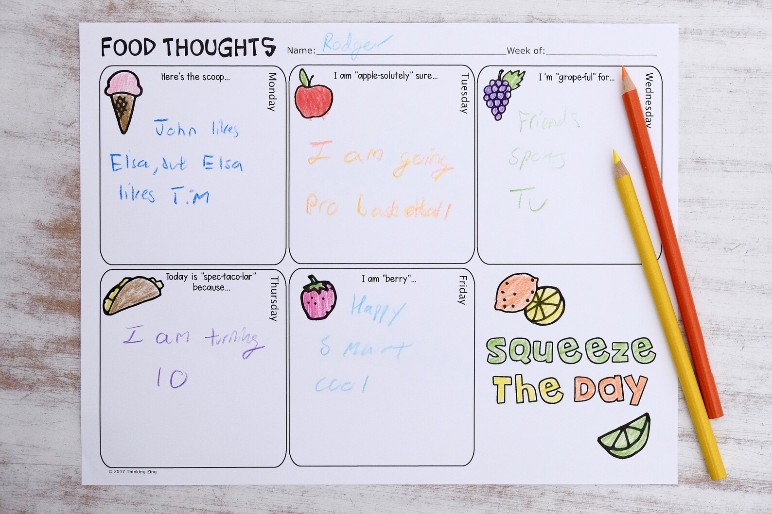 Kids Guided Journal: Themed Daily Prompts, Set 2 (digital Download) - Etsy