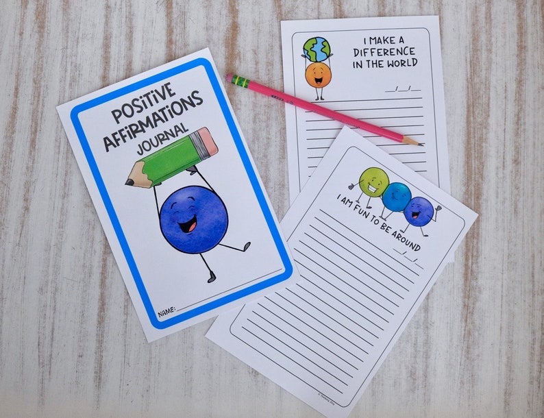 Affirmation Journal for Kids, Mindfulness and Positivity Affirmations ...