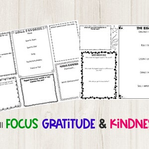 Printable New Year's Journal for Kids Guided Activity Pages for ...