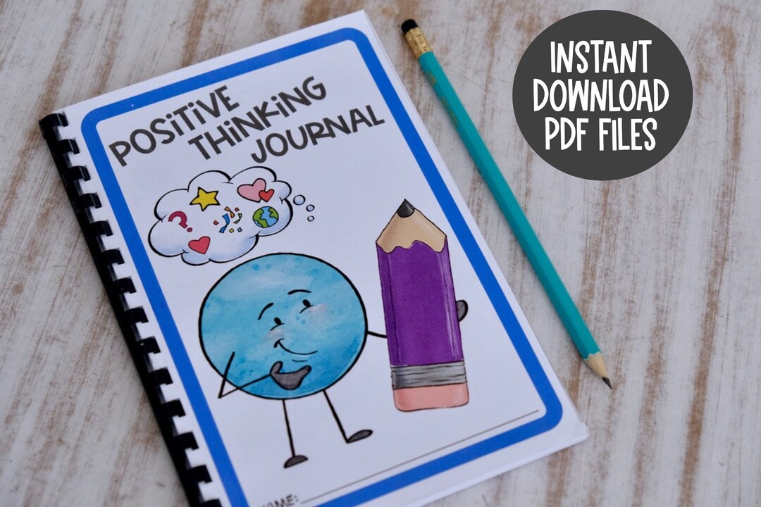 Printable Positive Thinking Journal for Kids Reflection and Mindfulness ...