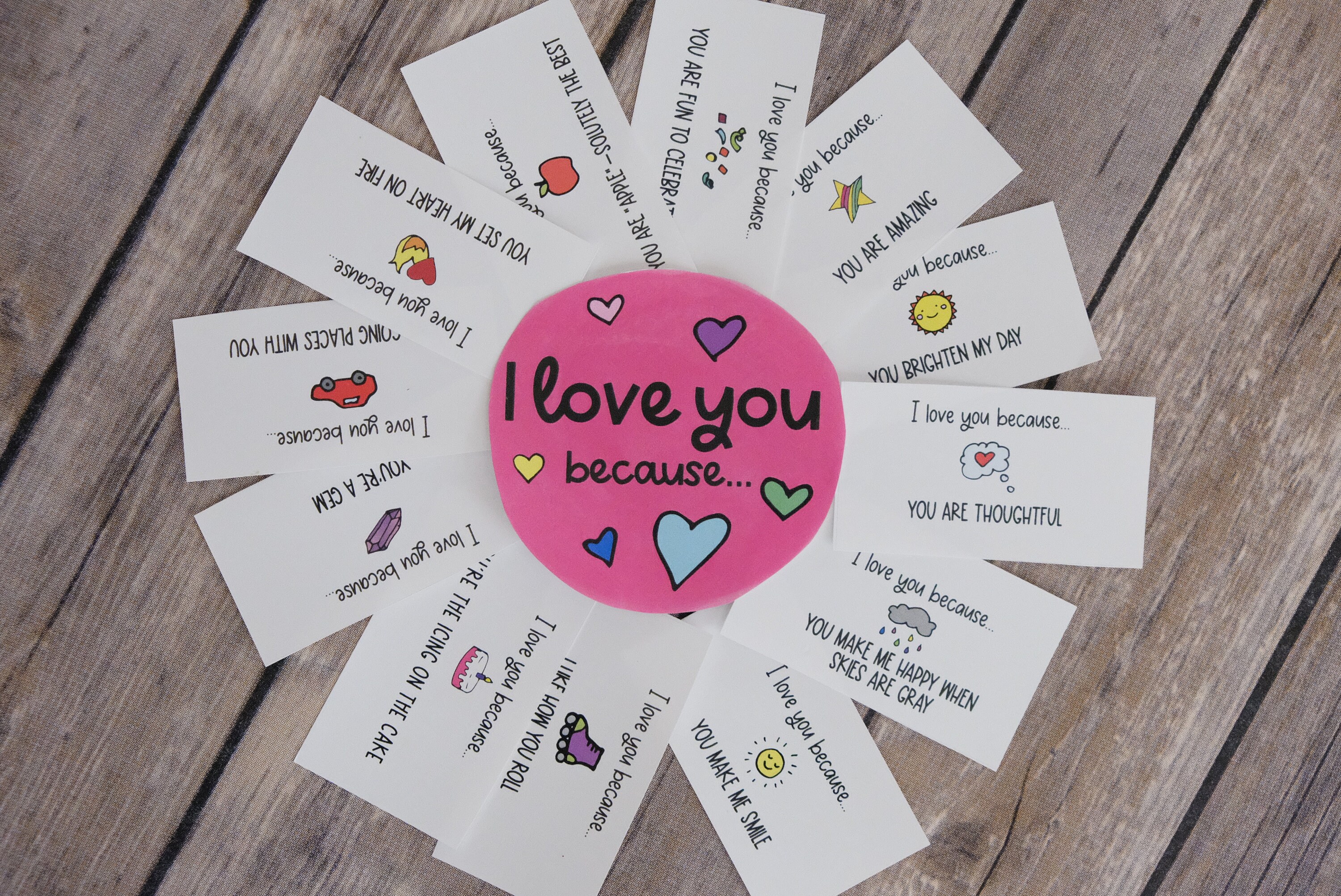 Family Reason I Love You Cards, Lunch Box Notes, Kids Compliment Cards ...