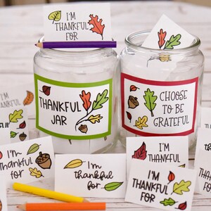 Fall Gratitude Jar Craft: Thanksgiving Family Activity (digital ...