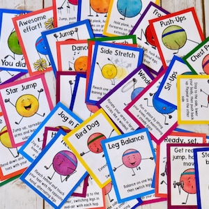 Kids Movement Station: Brain Break Exercise Cards (PDF) - Etsy