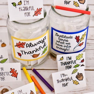 Fall Gratitude Jar Craft: Thanksgiving Family Activity (digital ...
